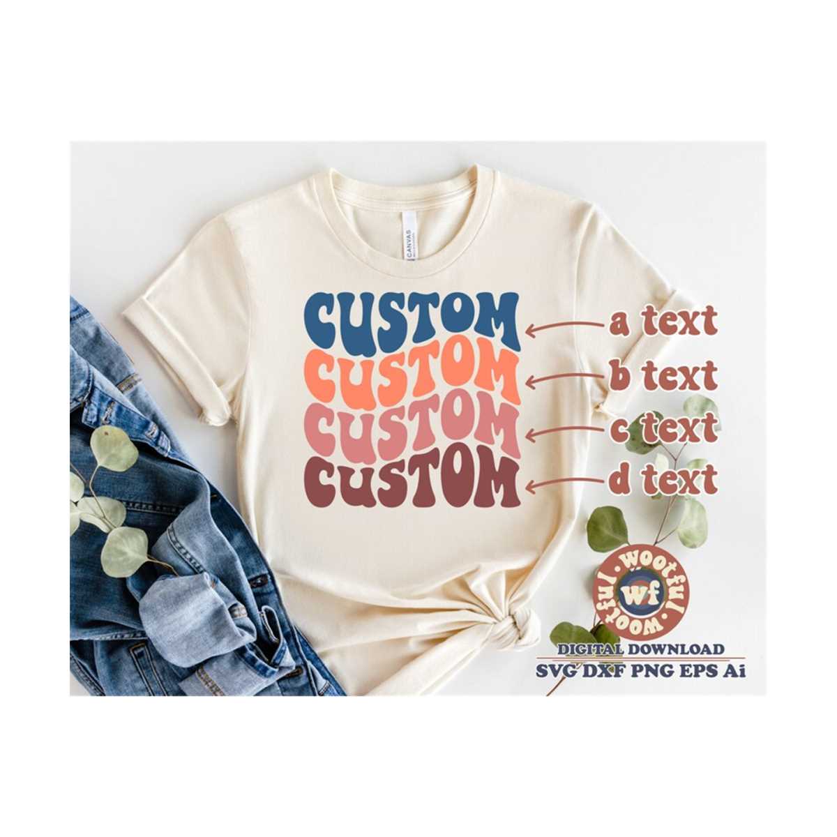 Custom Wavy Letters Stacked svg, Custom svg, Custom Order sv | Inspire ...