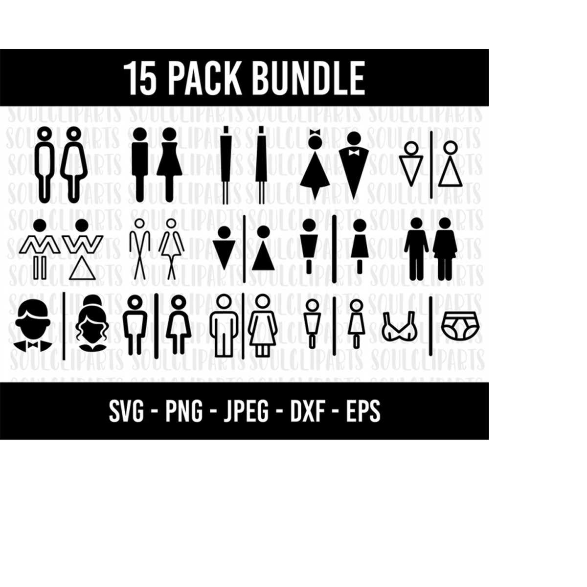 COD772- Bathroom Svg, Restroom Symbol svg, restroom sign svg | Inspire ...