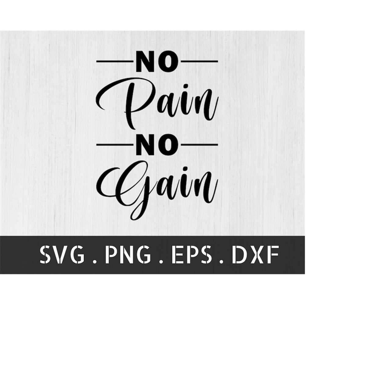 No pain no gain svg | Boho Workout svg | Gym svg | Motivatio | Inspire Uplift