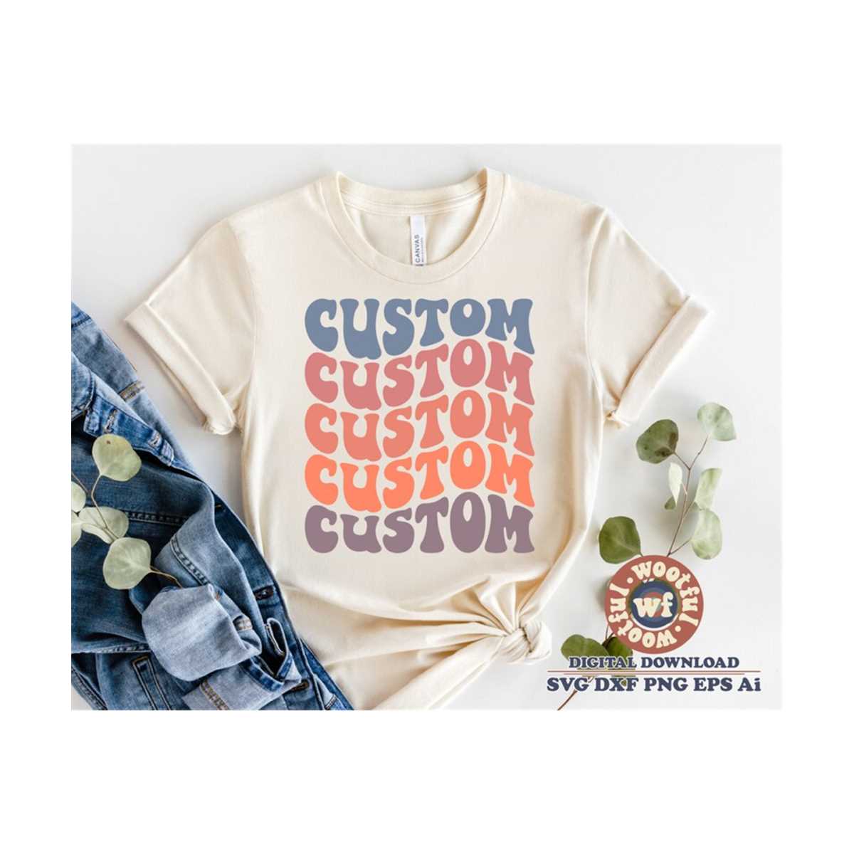 Custom One Word Stacked svg, Wavy Letters svg, Custom svg, C - Inspire ...