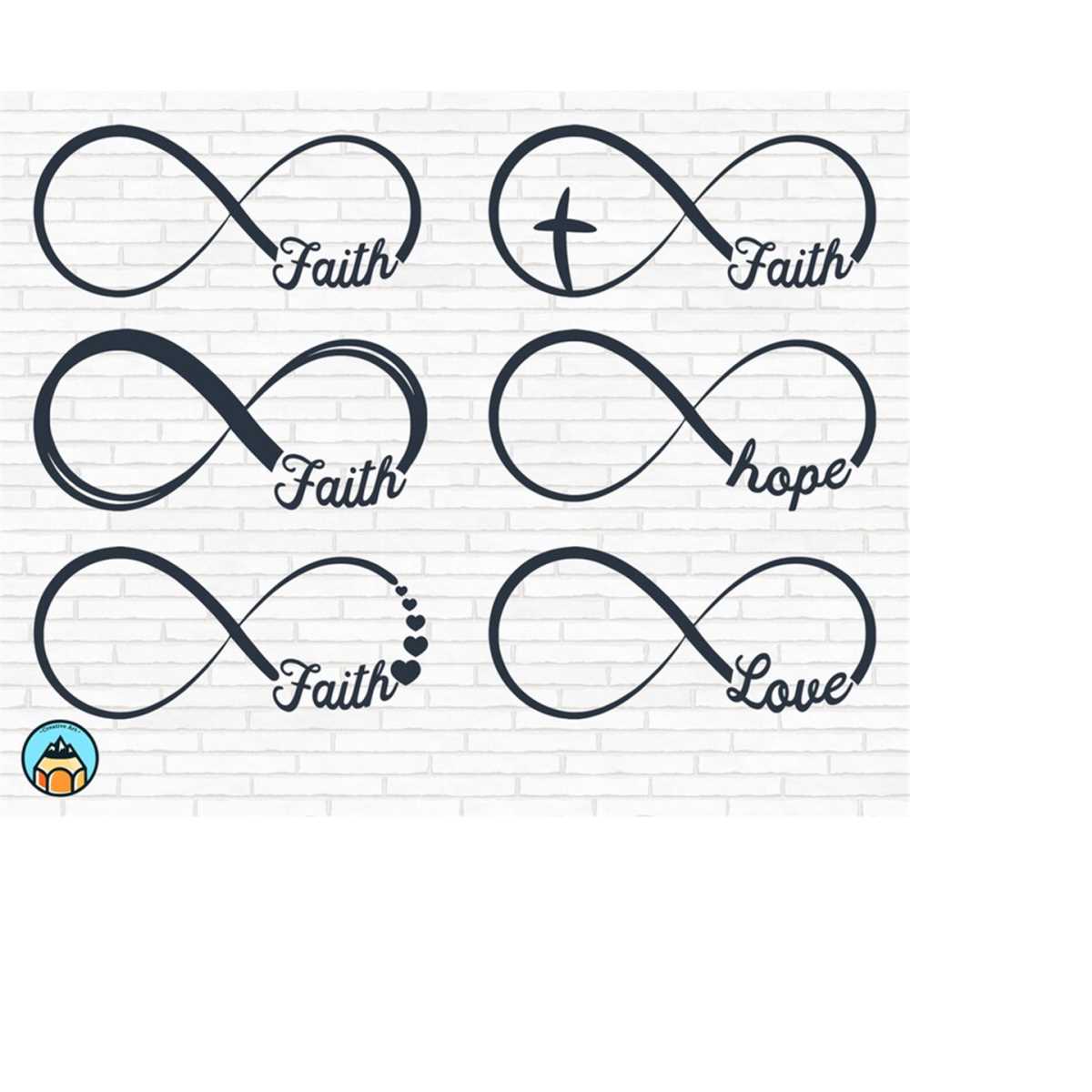 Faith svg, Faith Love Hope infinity sign svg, Faith sign svg | Inspire ...