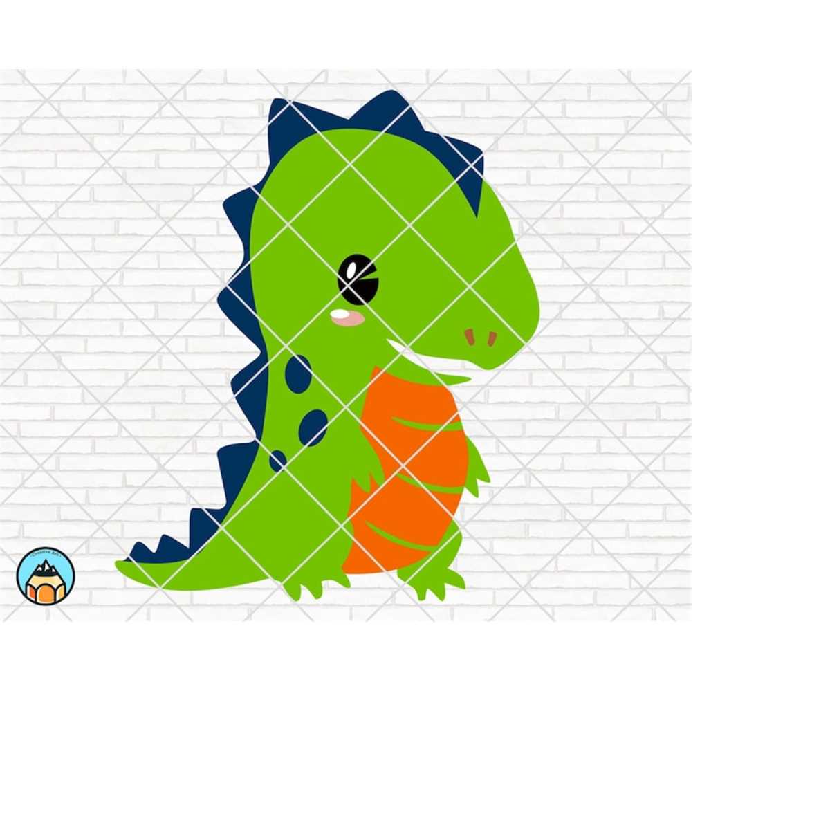 Cute T-Rex Dinosaur SVG, Baby Dinosaur Svg, T-Rex Cut File, | Inspire ...
