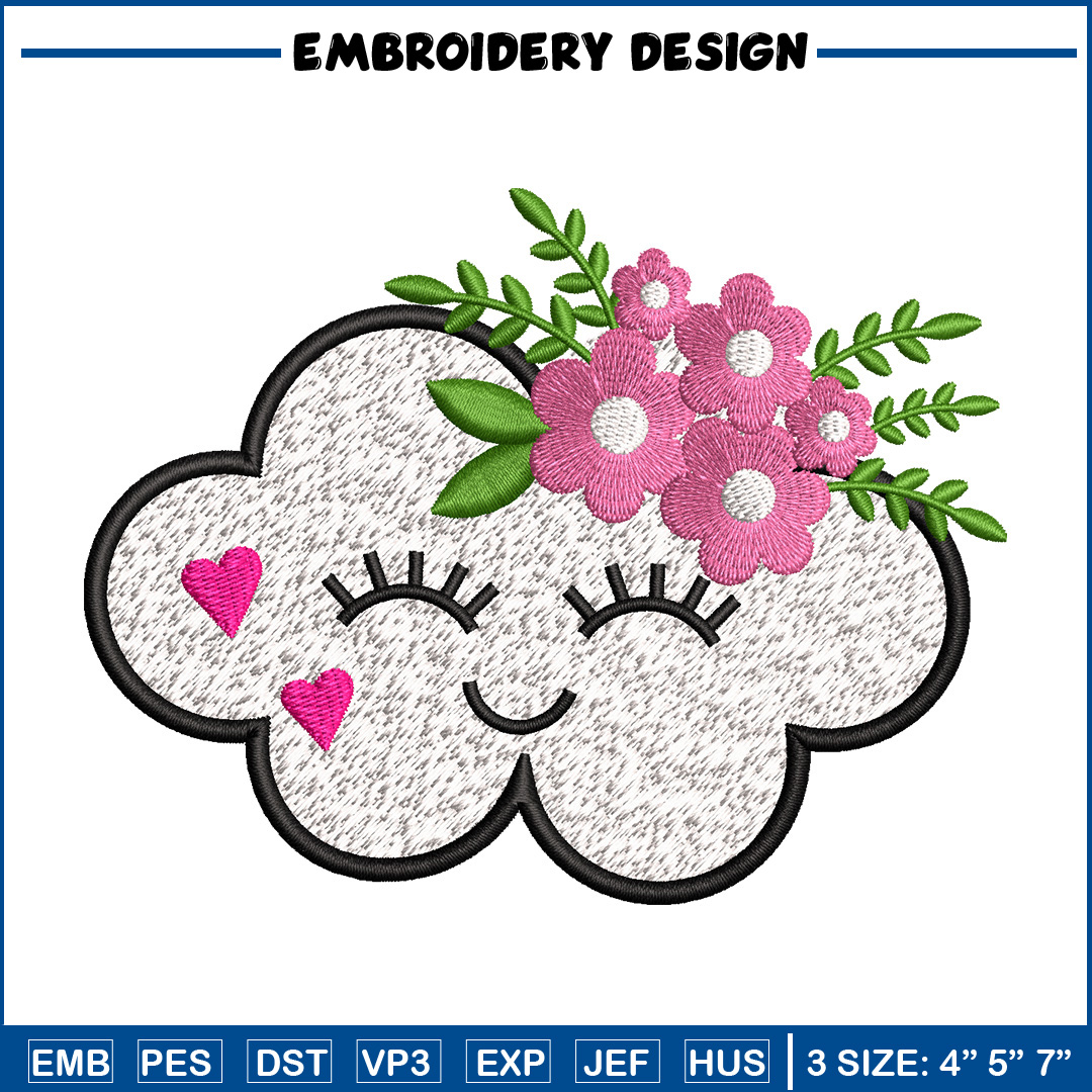 Cloud cute embroidery design, Cloud embroidery, Embroidery f | Inspire ...