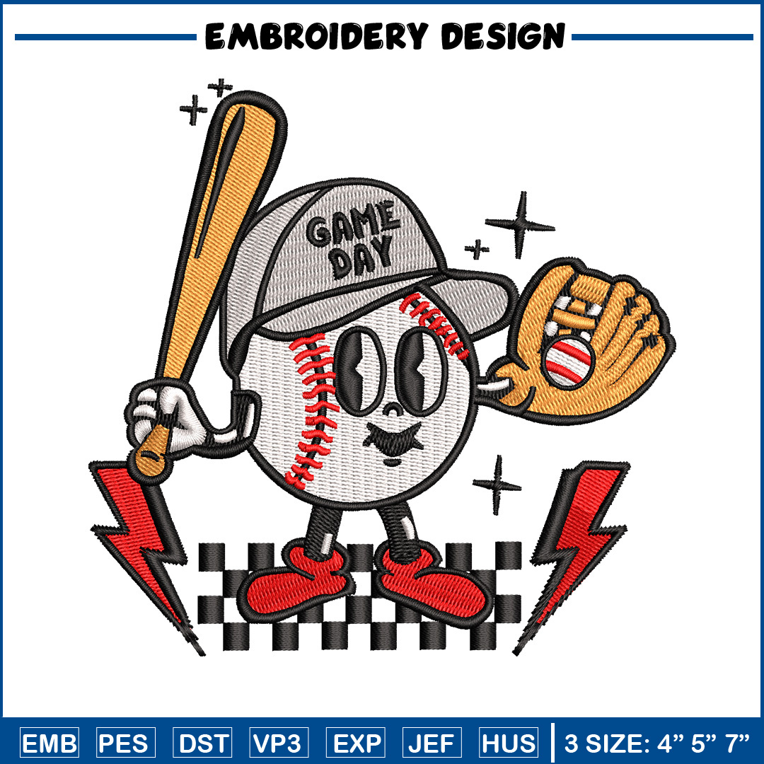 Game day embroidery design, Baseball embroidery, Embroidery | Inspire ...