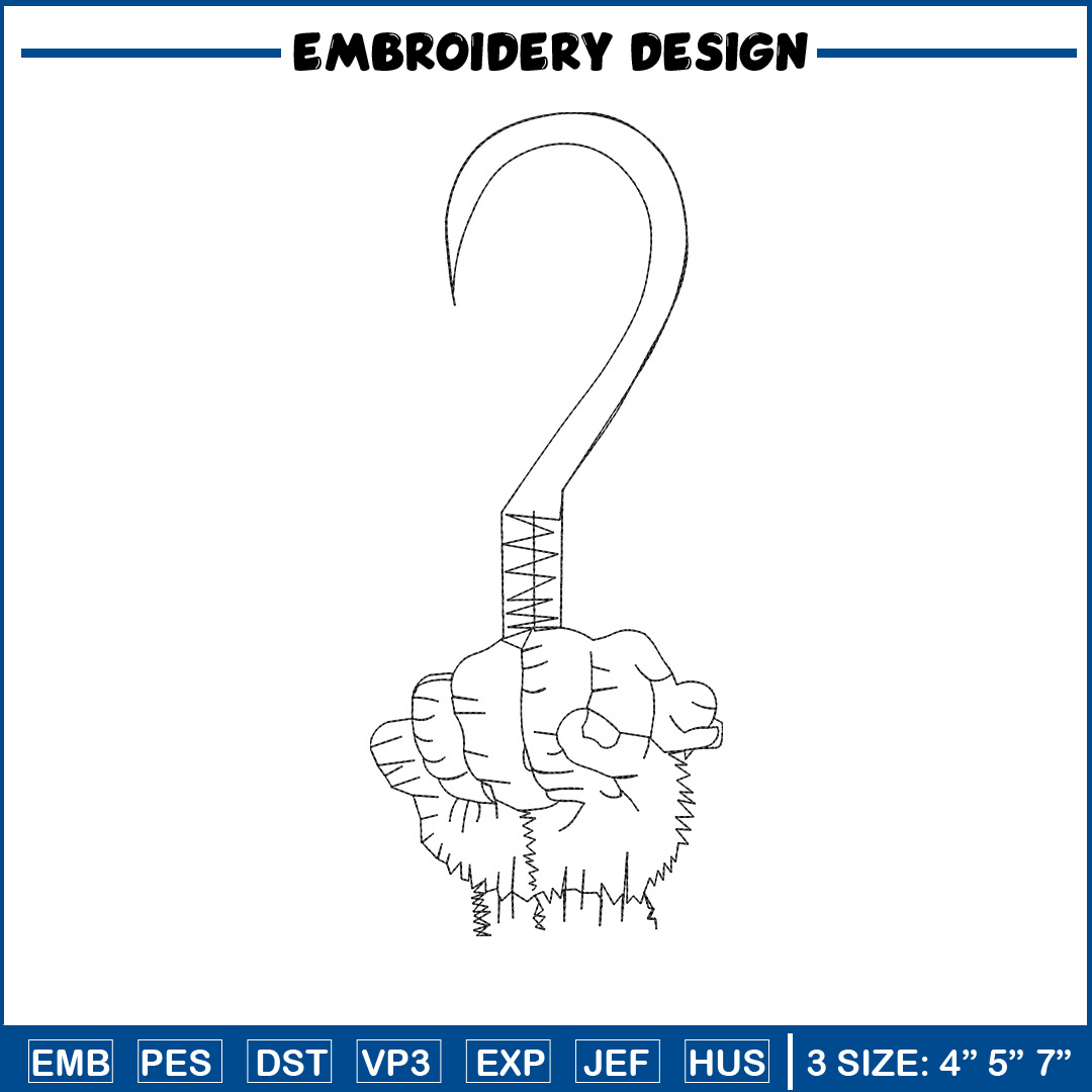Hook design embroidery design, Hook embroidery, Embroidery f | Inspire ...