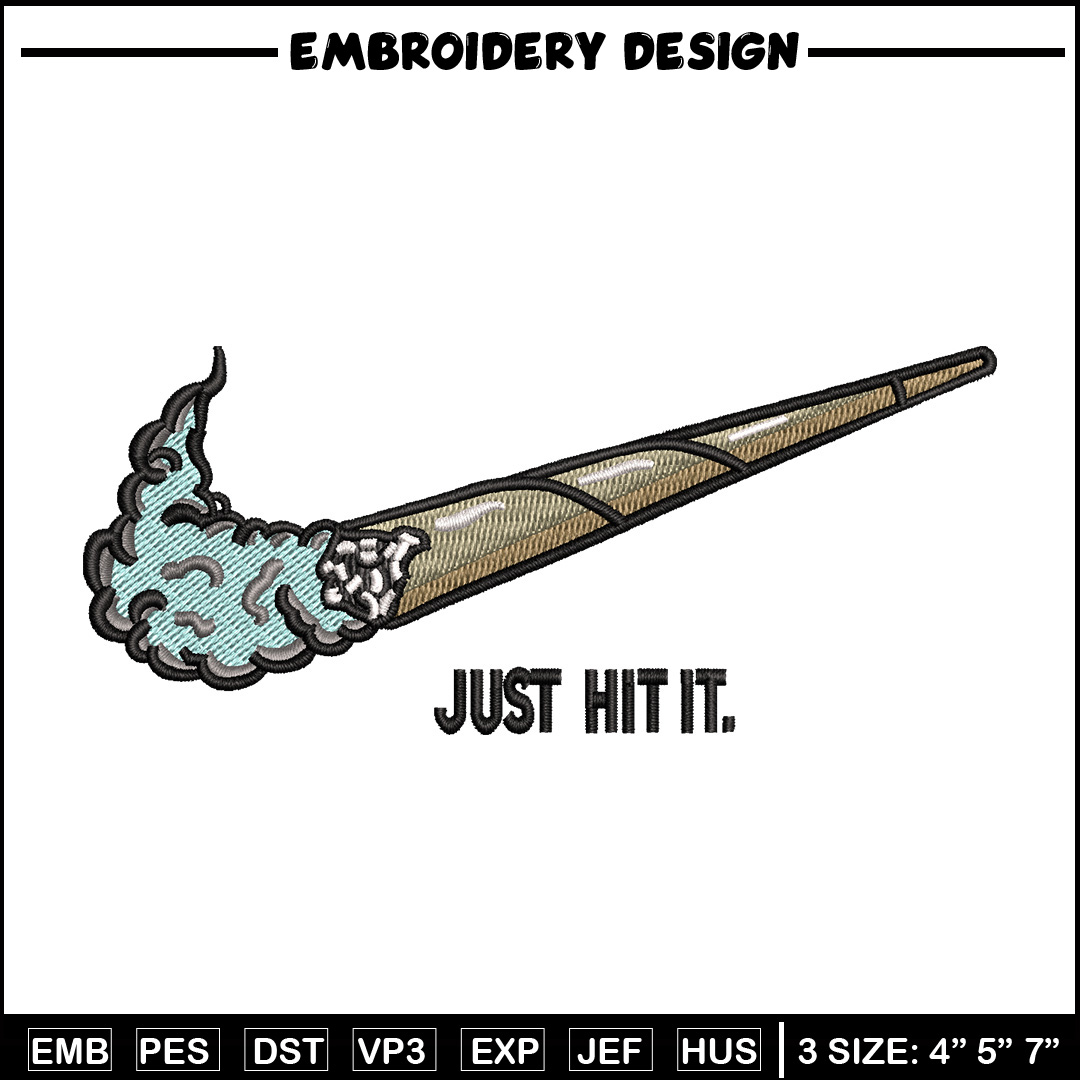 Nike just hit it embroidery design, Smoke embroidery, Nike d | Inspire ...