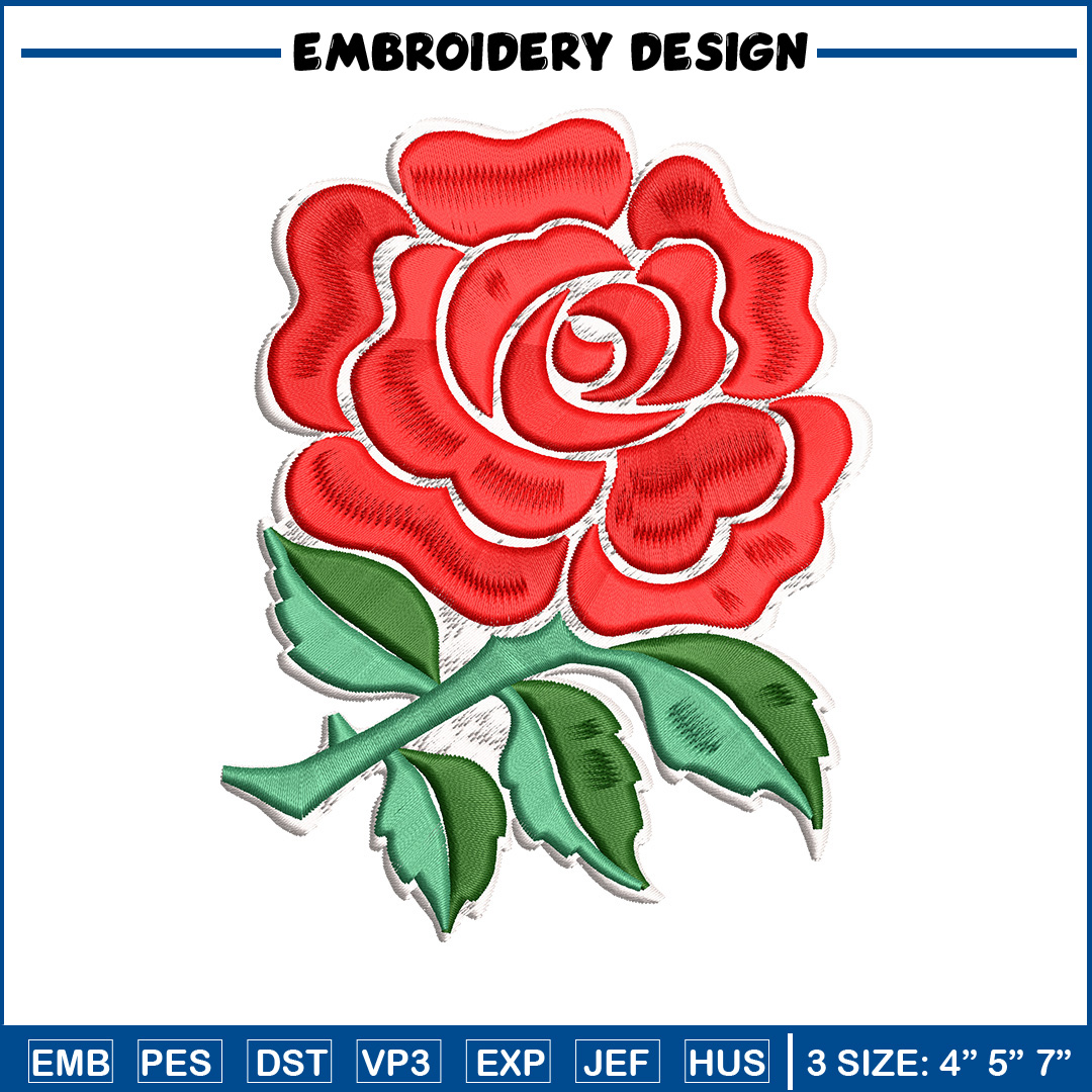 Red rose embroidery design, Rose embroidery, Emb design, Emb | Inspire ...
