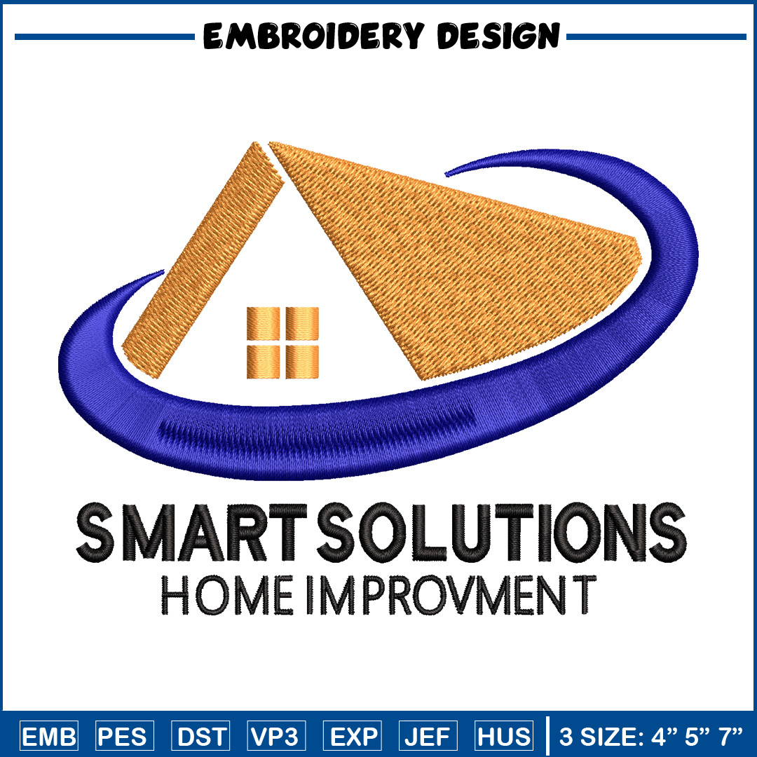 Smart solution embroidery design, Logo embroidery, Emb desig | Inspire Uplift