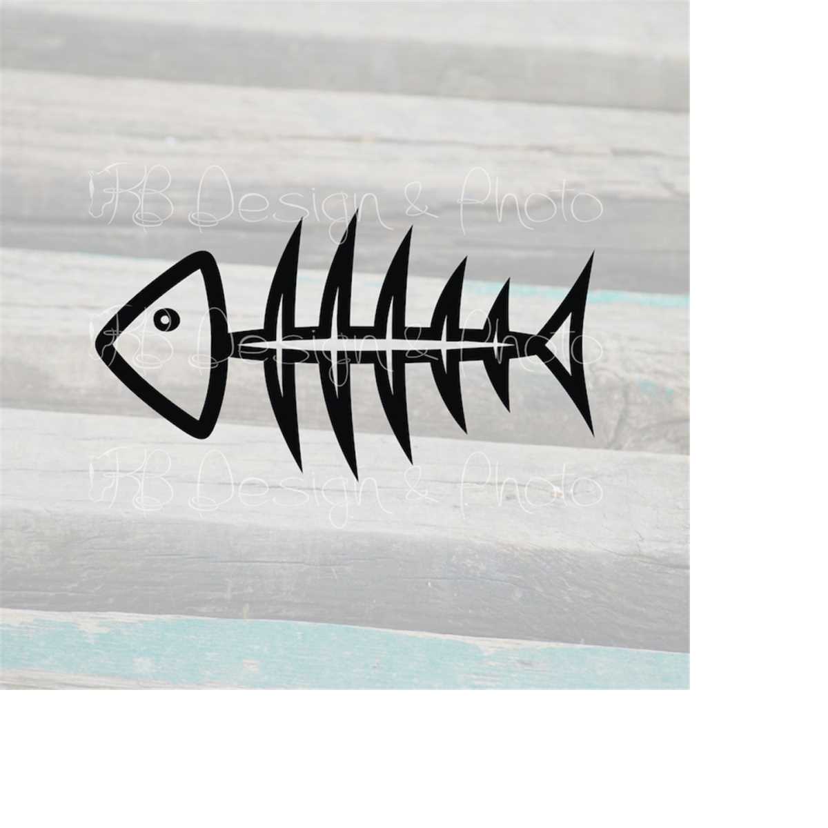 Skeletal Fish Vector/Raster- SVG, PNG, JPG - Inspire Uplift