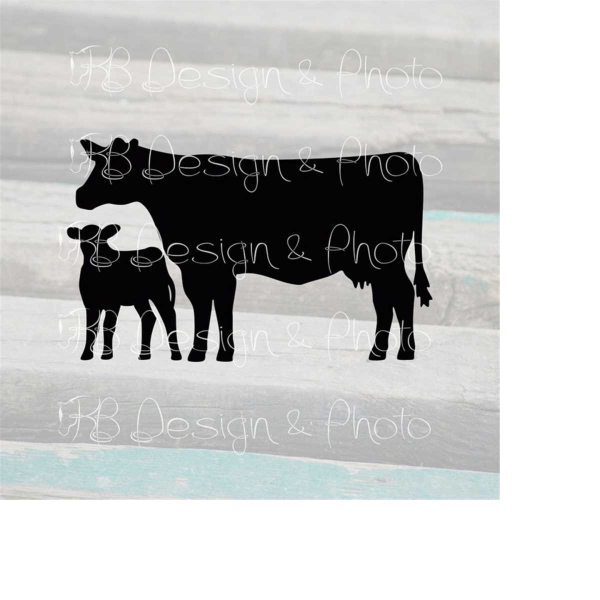 cow calf pair Vector/Raster- SVG, PNG, JPG - Inspire Uplift