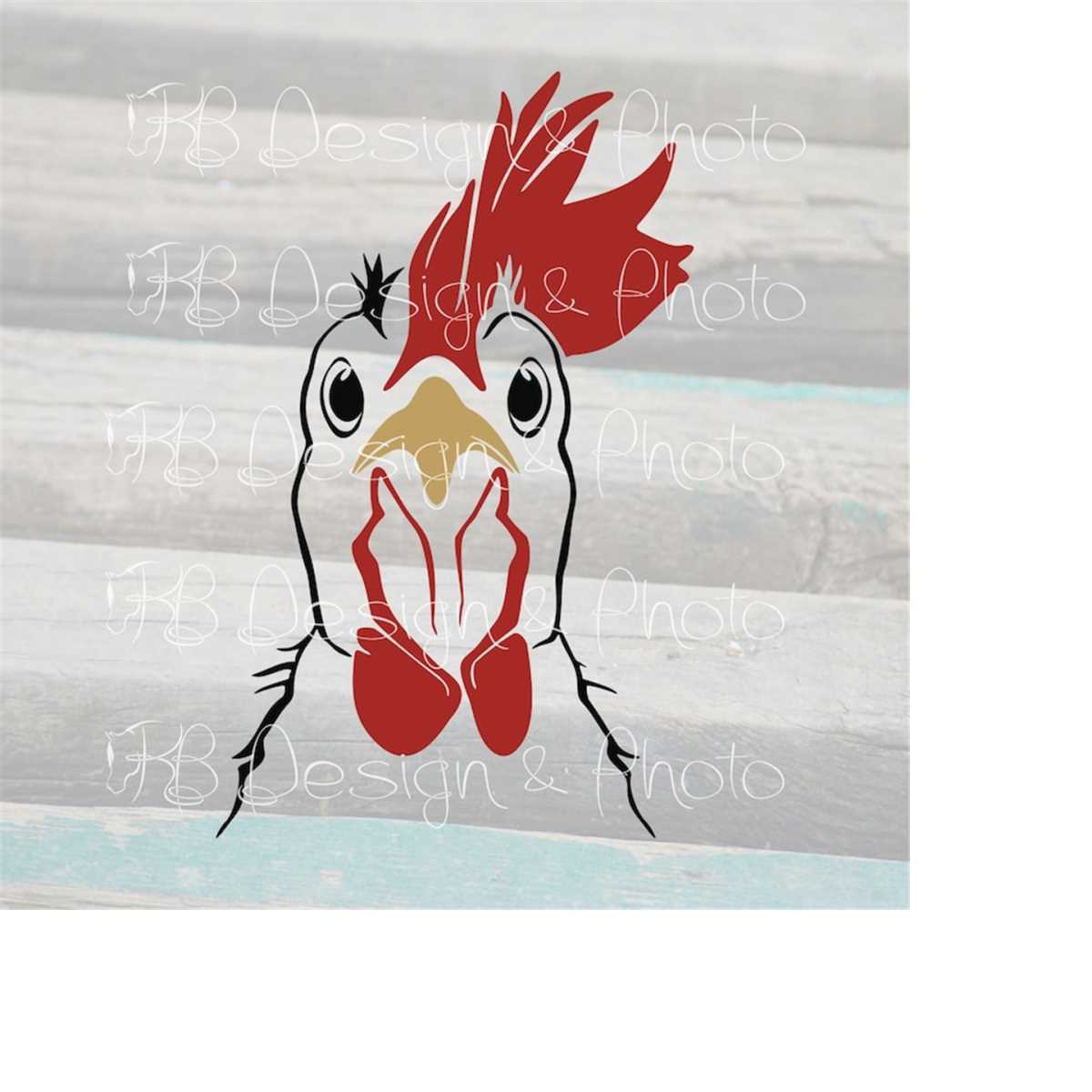 Rooster Head Vector/Raster- SVG, PNG, JPG - Inspire Uplift