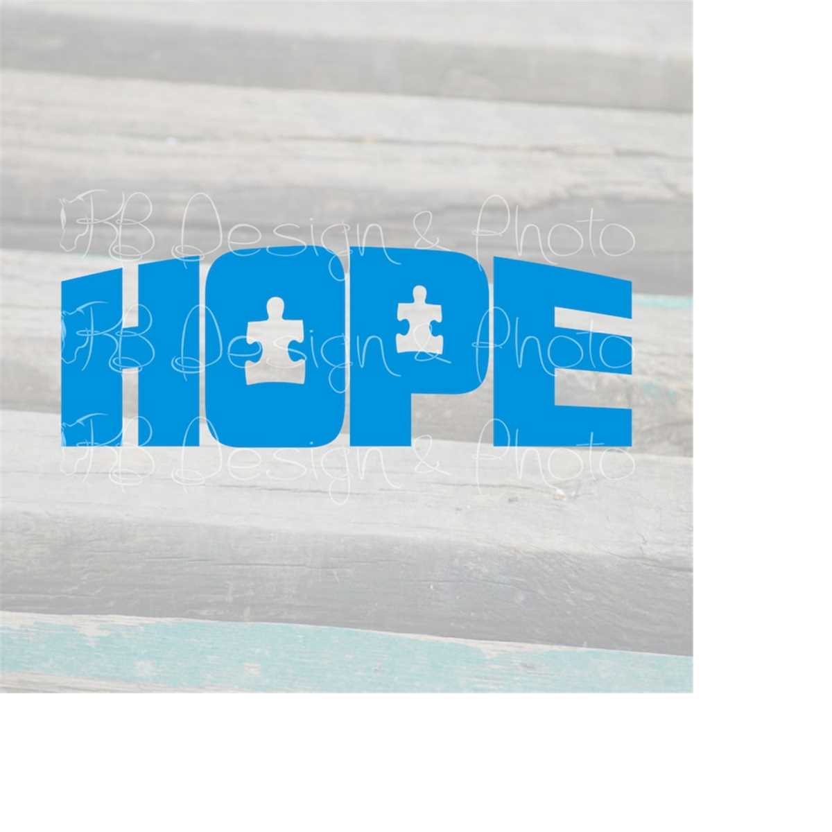 Hope puzzle piece Vector/Raster- SVG, PNG, JPG - Inspire Uplift