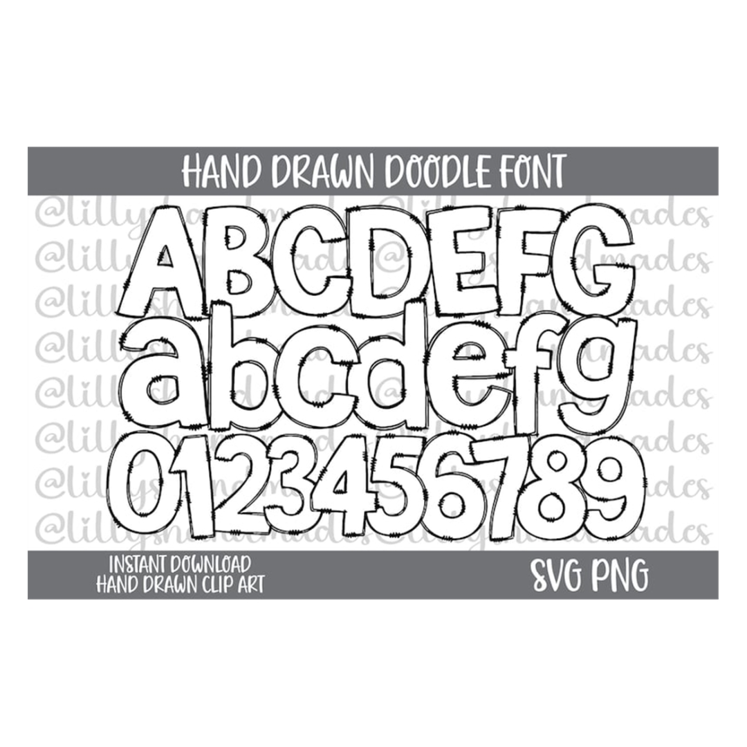 Doodle Font Svg, Doodle Font Png, Doodle Letters Svg, Doodle - Inspire ...