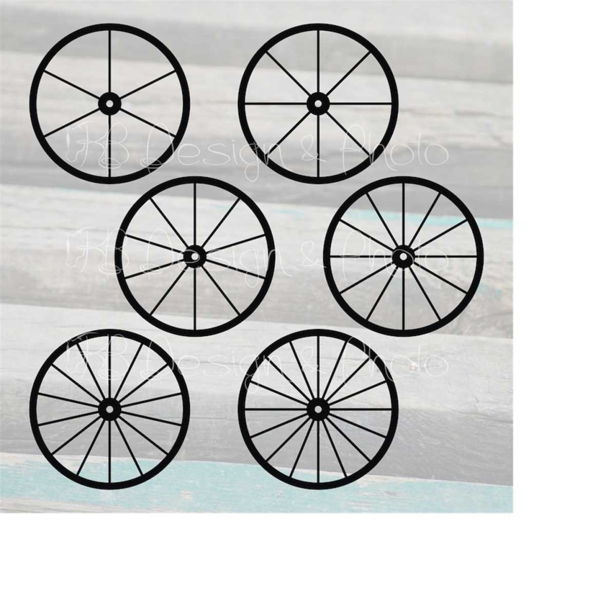 Bundle: Wagon Wheels Vector/Raster- SVG, PNG, JPG | Inspire Uplift