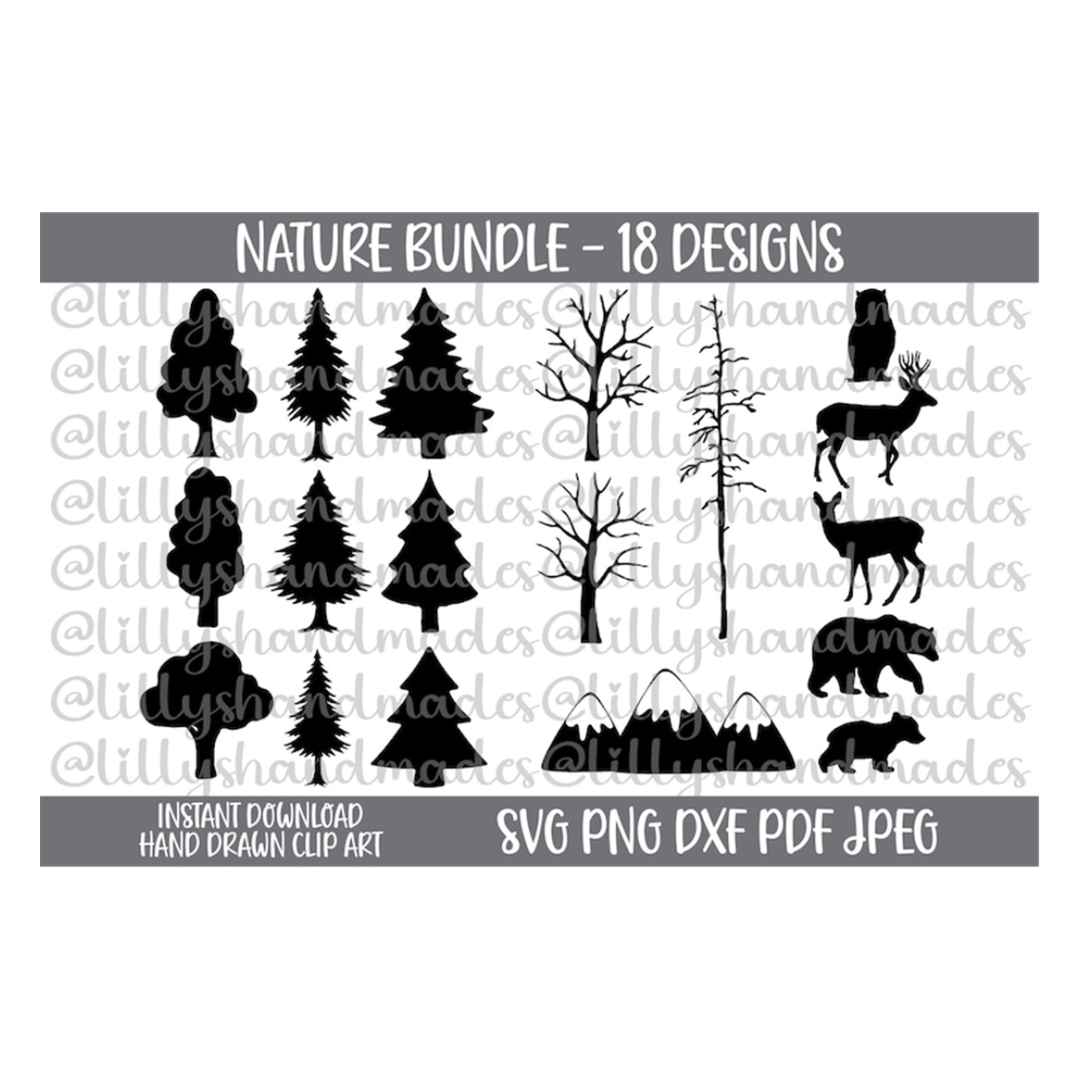 Tree Svg File Nature Svg Mountain Svg File Tree Clipart Tree | Inspire ...