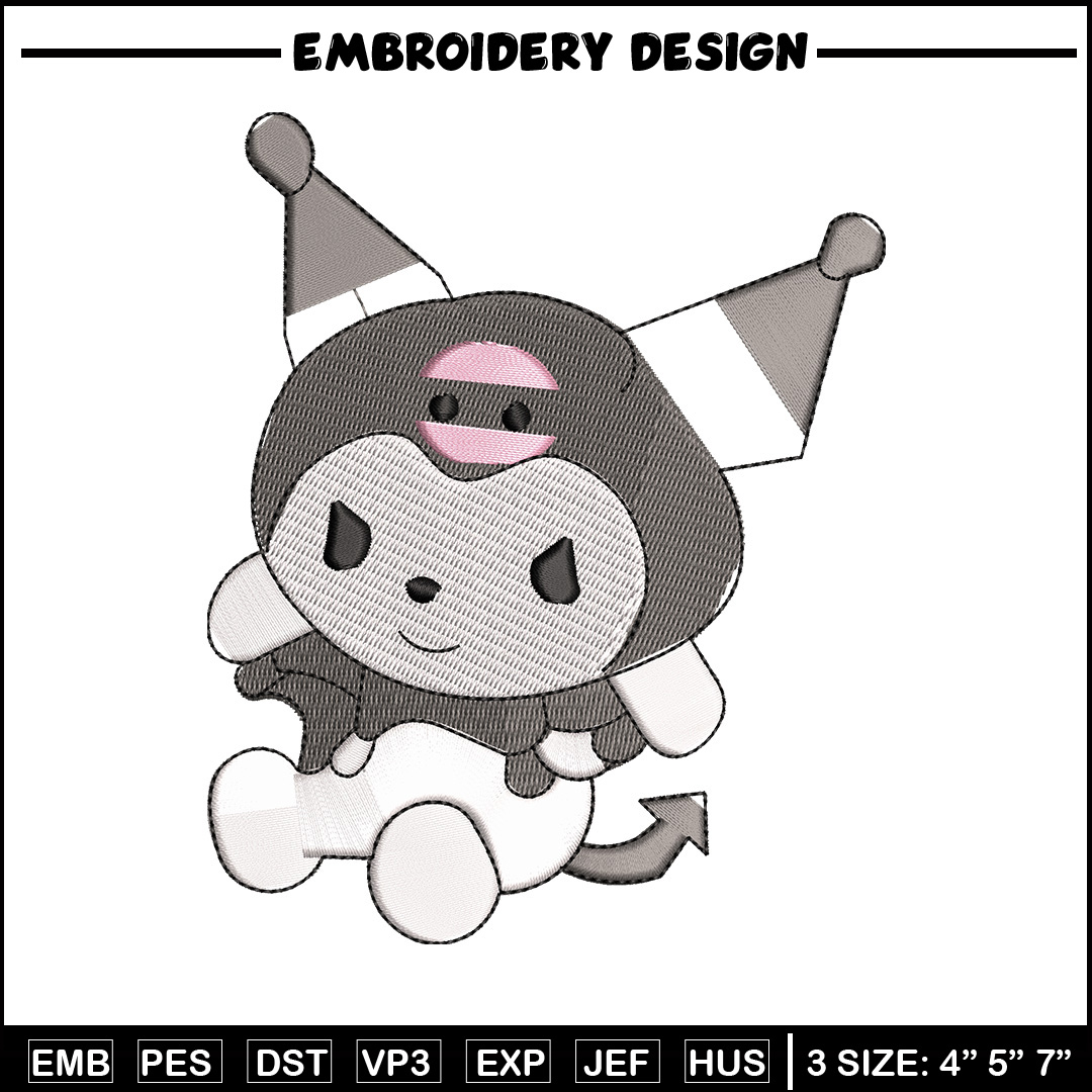 Kuromi embroidery design, Kuromi embroidery, Embroidery file | Inspire ...
