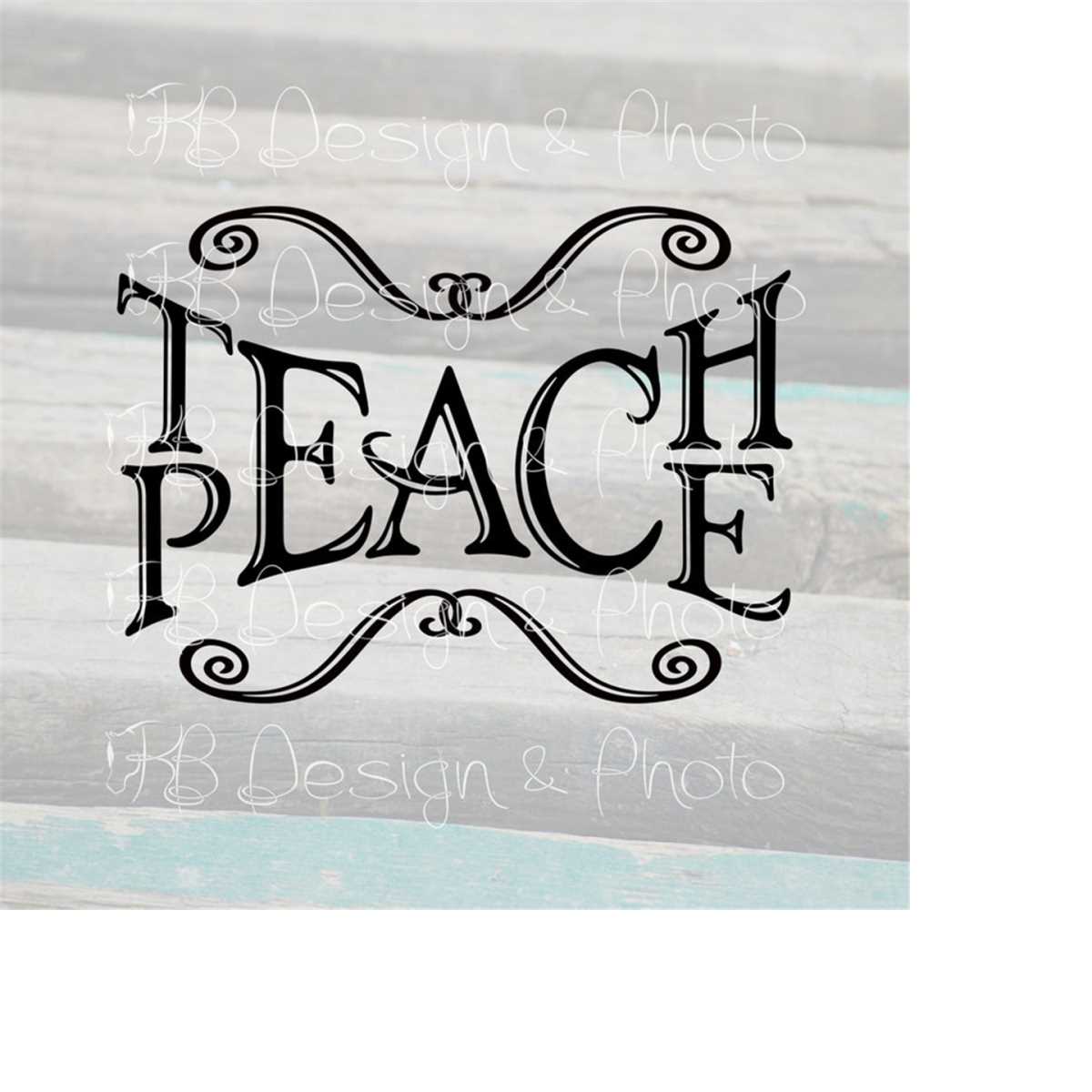 Teach Peace Vector/Raster- SVG, PNG, JPG - Inspire Uplift