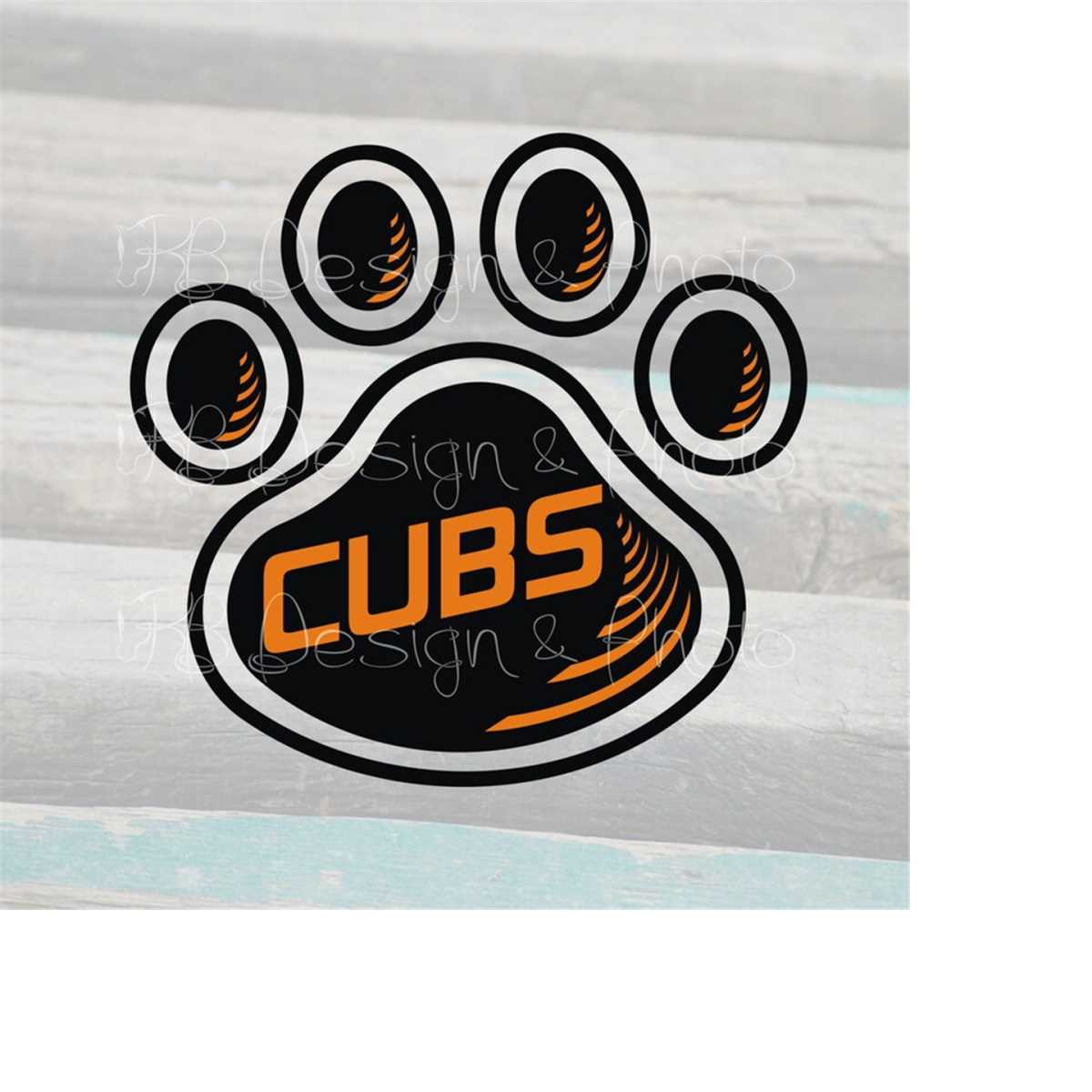 Cubs Paw Vector/Raster- SVG, PNG, JPG - Inspire Uplift