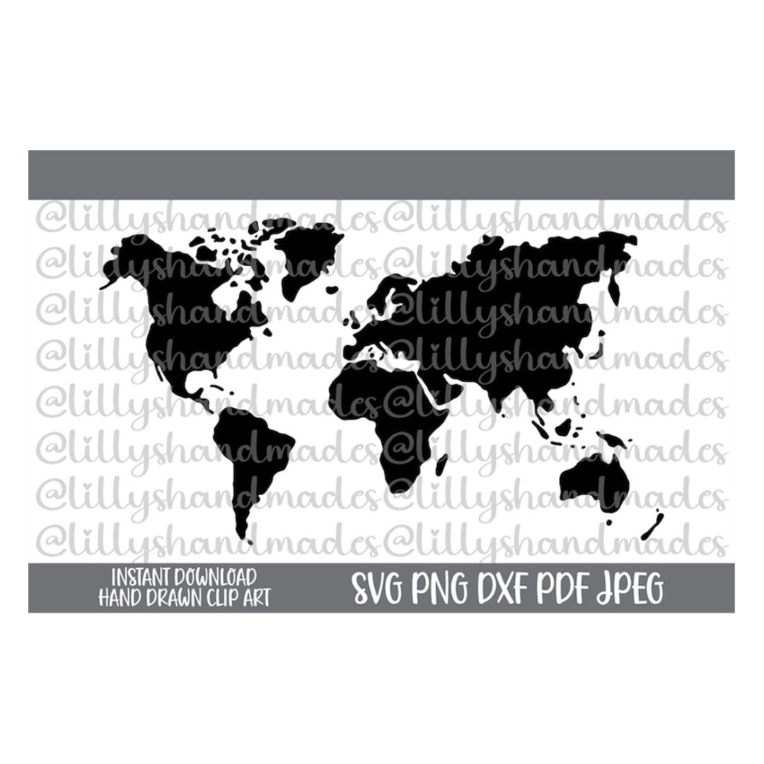 World Map Svg, World Map Png, World Map Vector, World Map Dx - Inspire ...