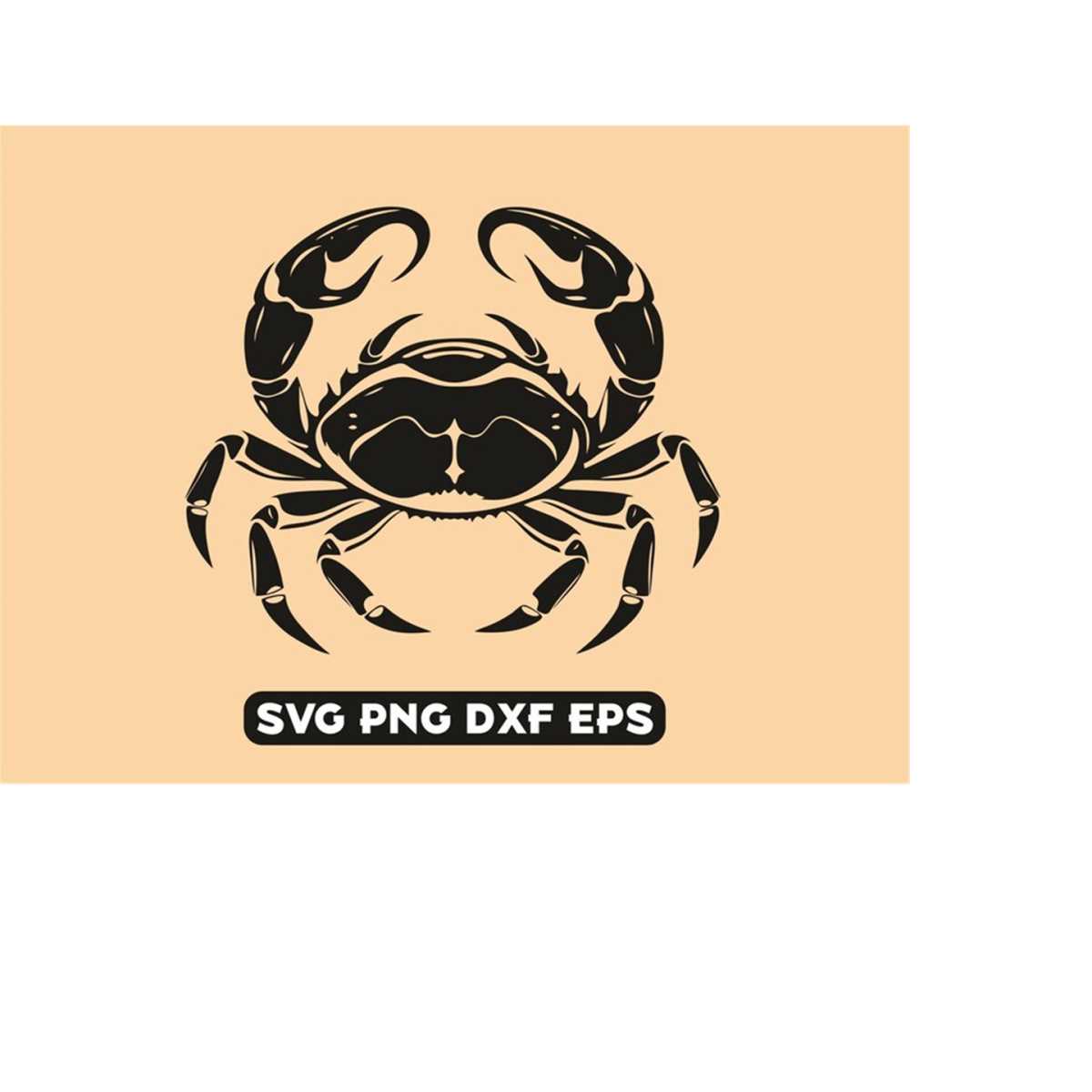 Crab svg, sea crab silhouette, vector crab clipart - Inspire Uplift