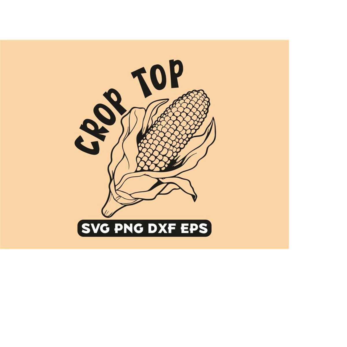 Crop top svg, Ear of corn svg, farm svg, maize vector silhou - Inspire ...