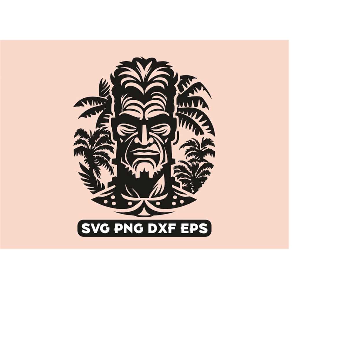 Tiki man svg, Tiki head svg, Hawaii svg, tribal clipart, tot - Inspire ...