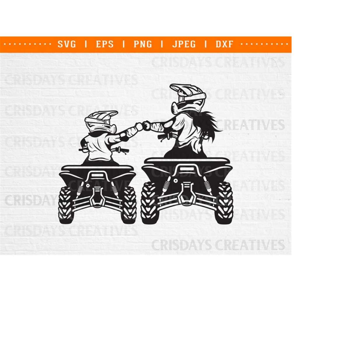 atv svg, atv png, atv clipart, siblings riding atv, son and | Inspire ...