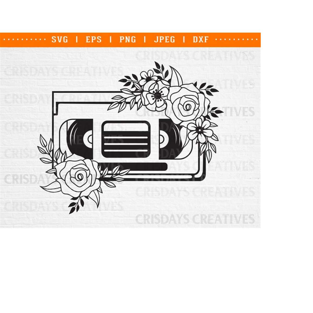vhs tapes, vhs retro svg, floral vhs tapes svg, vhs tapes cr | Inspire ...