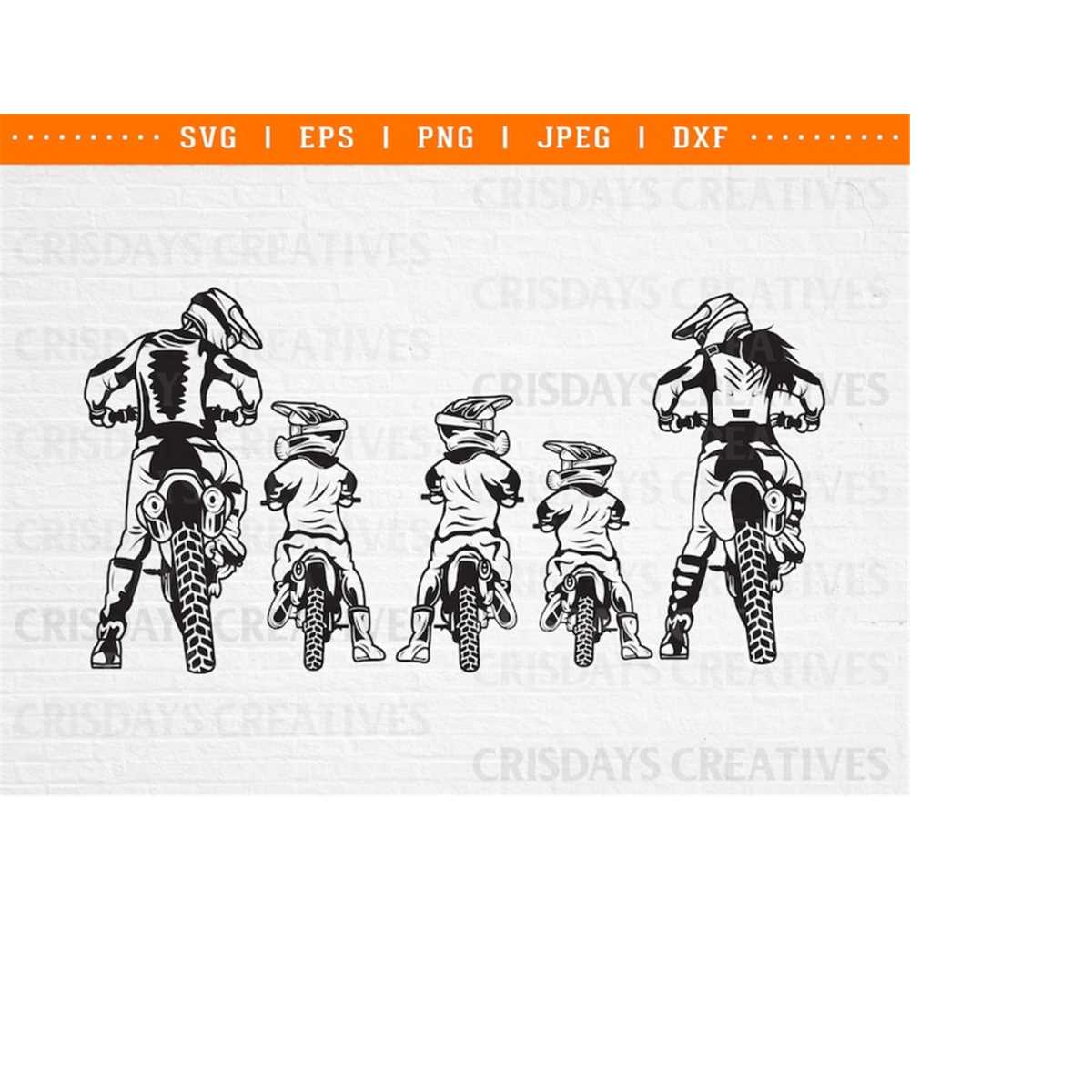 motocross family svg, family svg, family of five svg, dadlif | Inspire ...