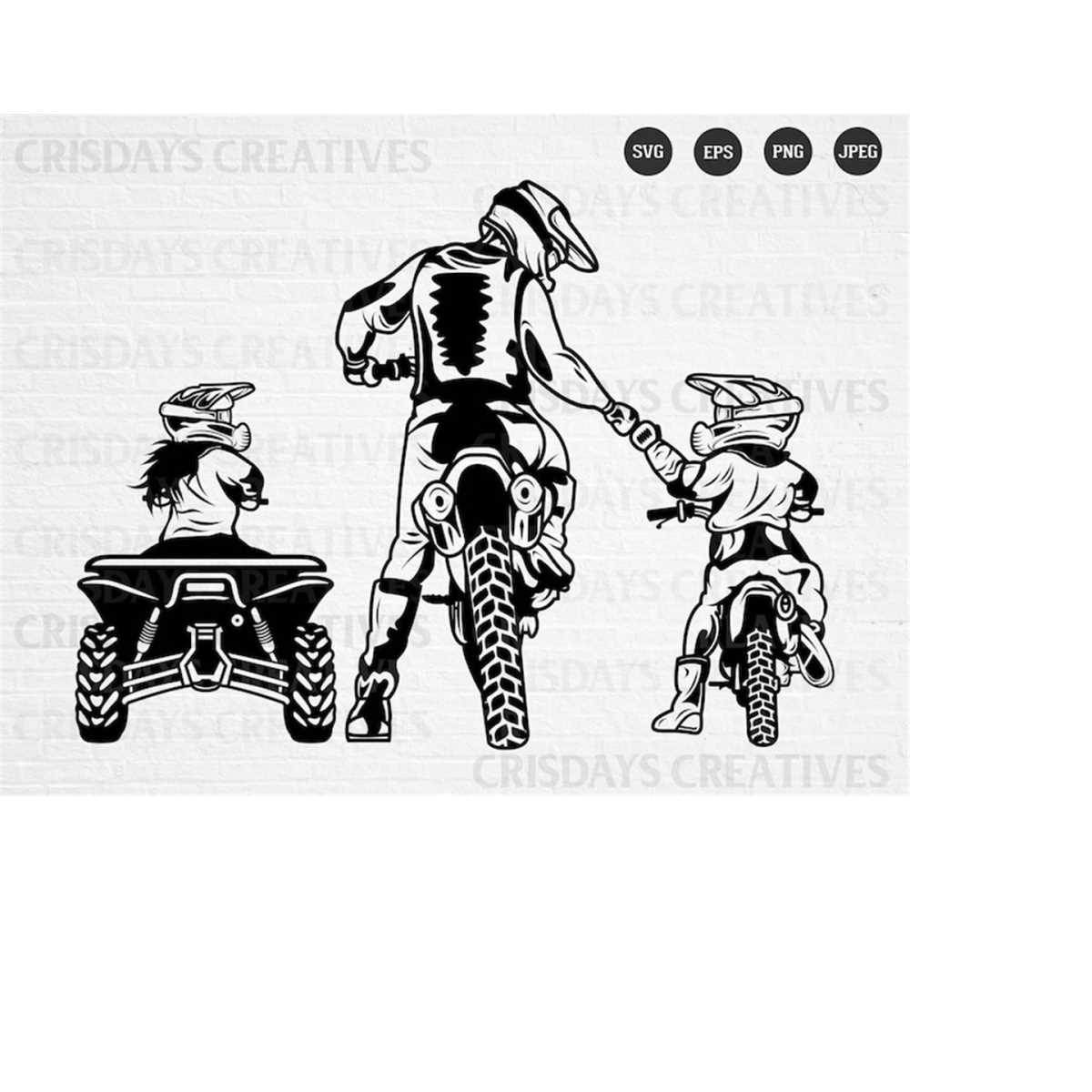 DadLife KidLife SVG| Dad Son Daughter SVG| Motocross Svg| Da - Inspire ...