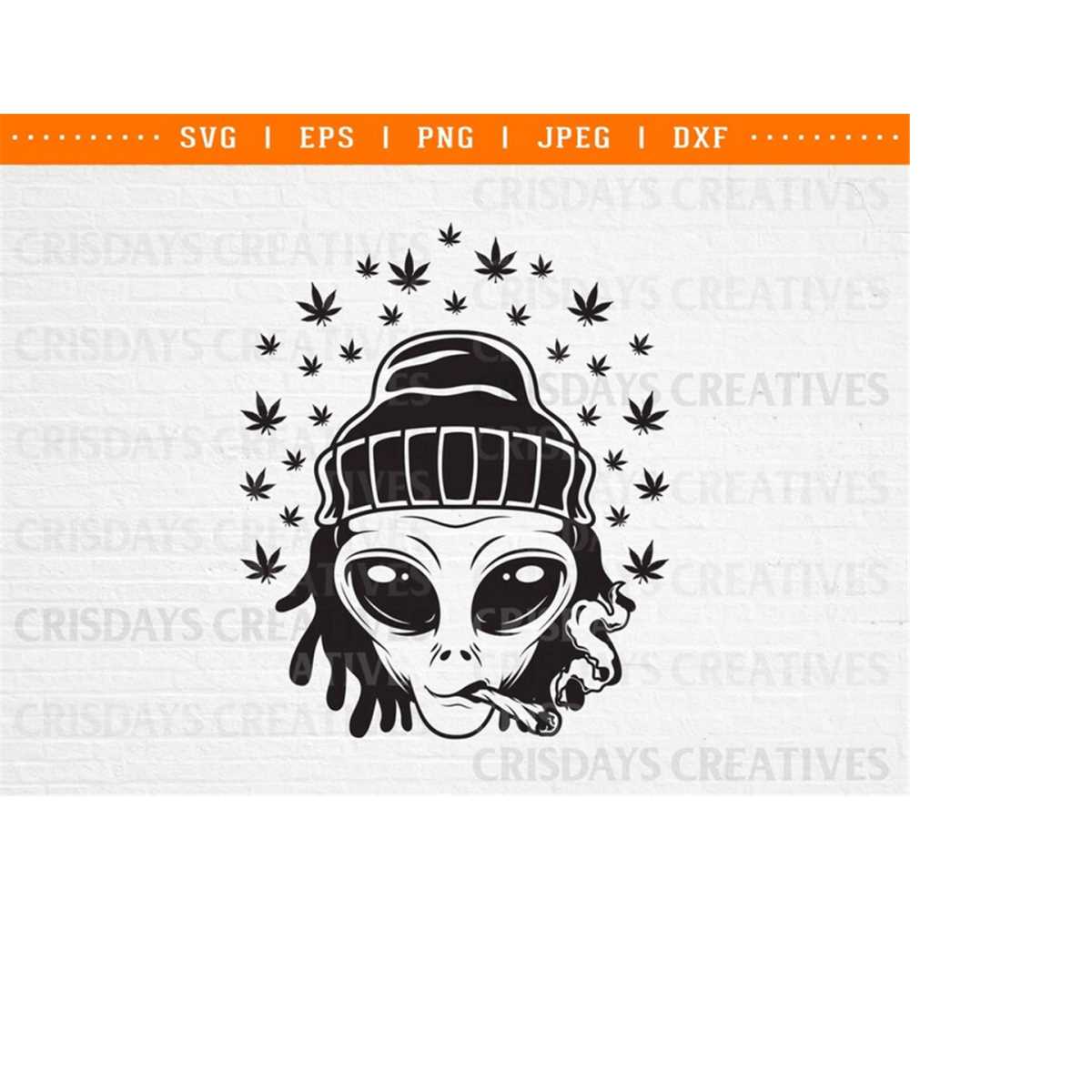 weed leaf alien svg, weed alien svg, smoking alien svg, alie - Inspire ...