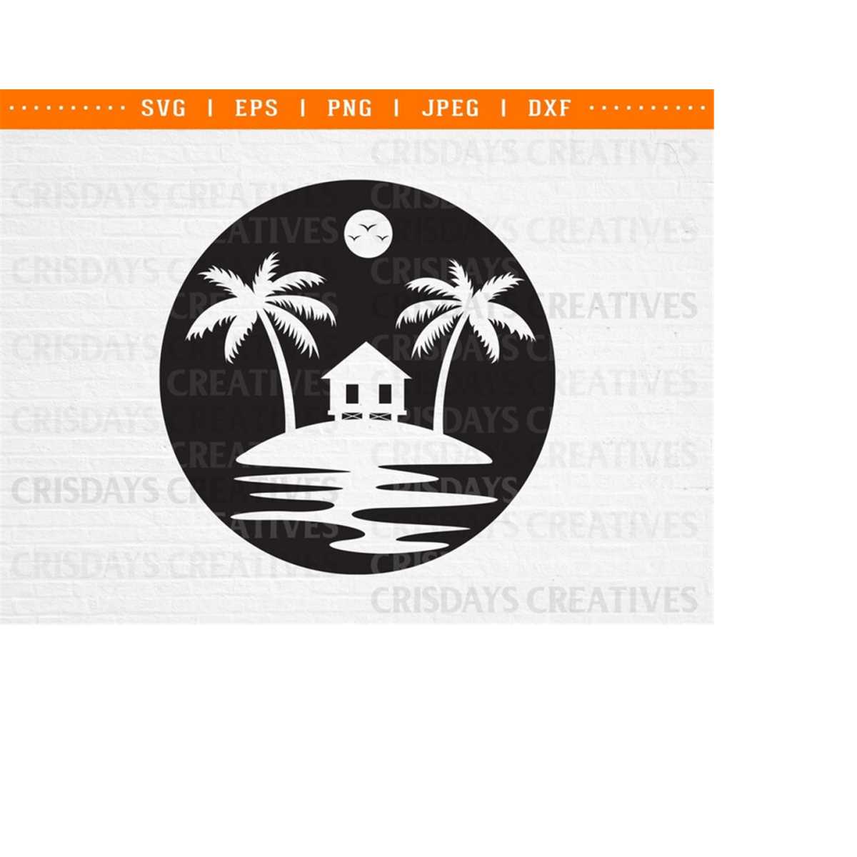 island svg, summer svg, summer clipart, vacation svg, tropic - Inspire ...