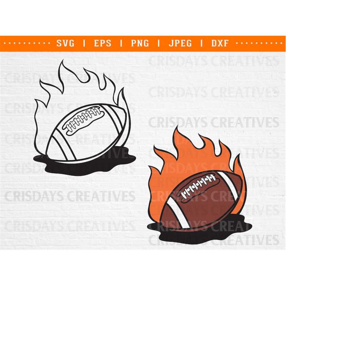 football svg, football on fire svg, flaming football svg, fl - Inspire ...