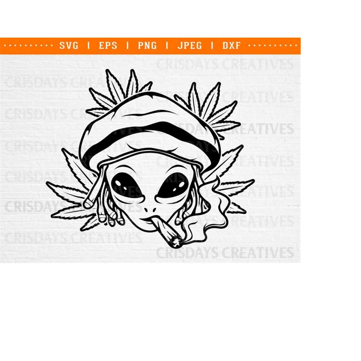 Smoking Alien Svg, Cannabis svg , Alien Svg, Alien Smoking, - Inspire ...