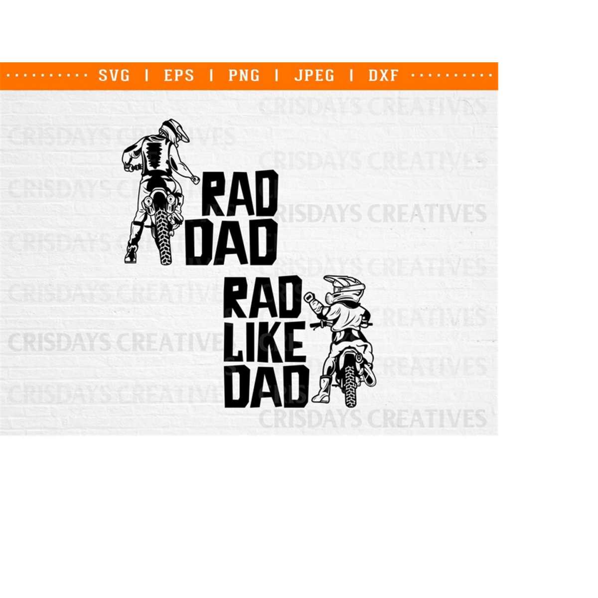 Rad Dad Rad Like Dad Svg| Father and Son Motocross svg| Fath - Inspire ...