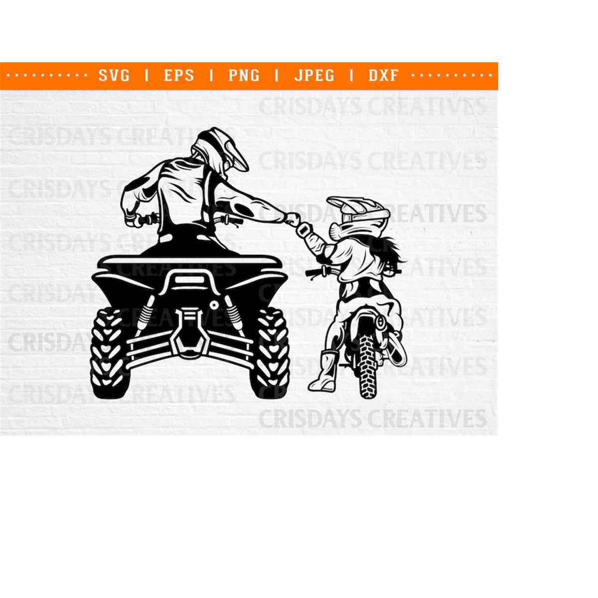 Dad ATV's Svg| ATV svg| Father and daughter Svg| DadLife Kid - Inspire ...