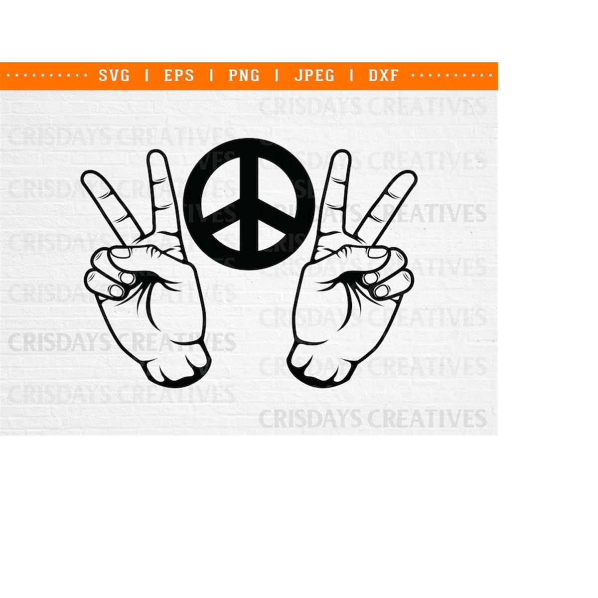 Peace Hand Sign SVG| Peace Hand SVG| Peace Sign Svg| Cute P - Inspire ...