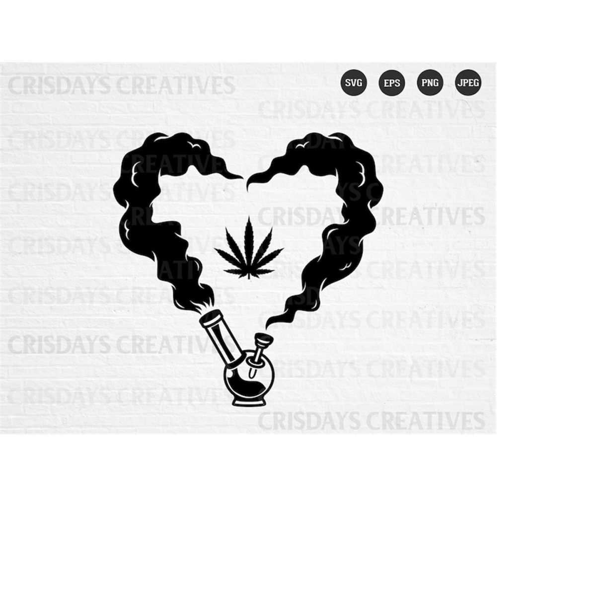 Love Cannabis Svg| Weed Heart Bong Svg| Cannabis Svg| Heart - Inspire ...