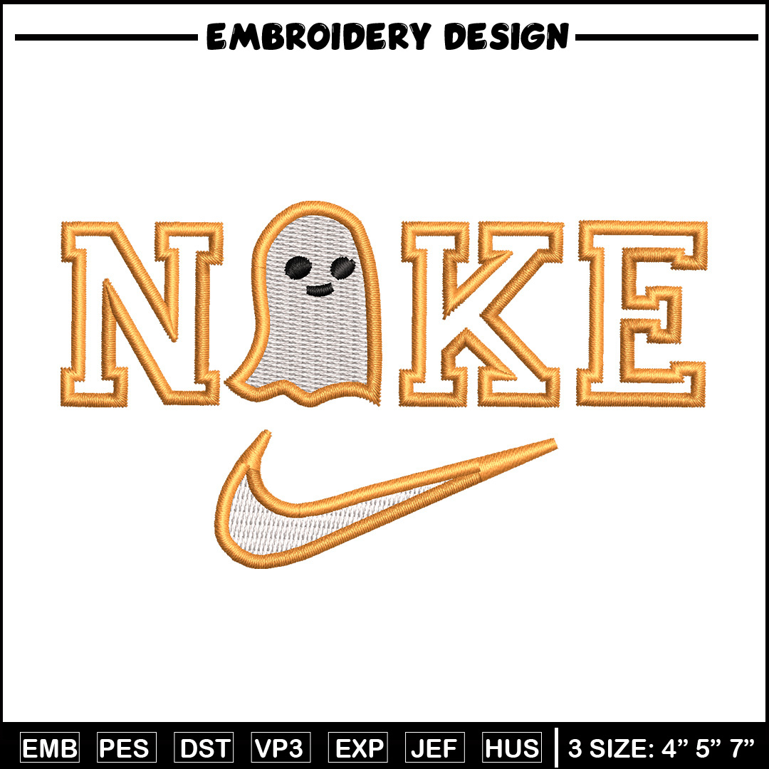 Nike x ghost horror embroidery design, Ghost embroidery, Nik | Inspire ...