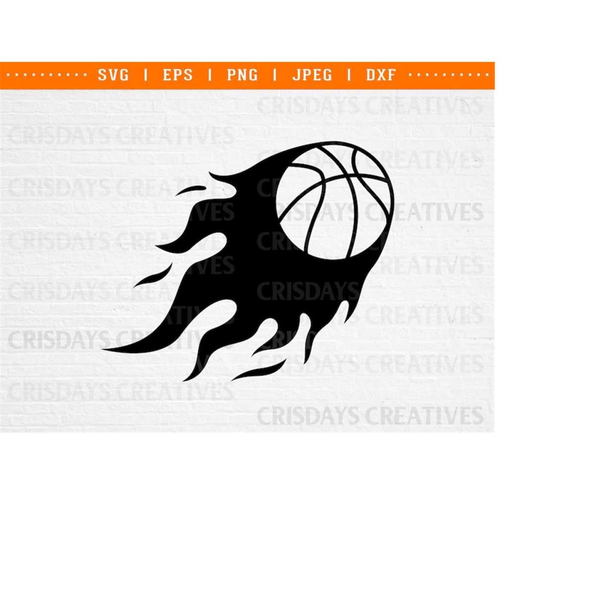 Flaming Basketball Player Svg| Basketball Svg| Flaming Baske - Inspire ...