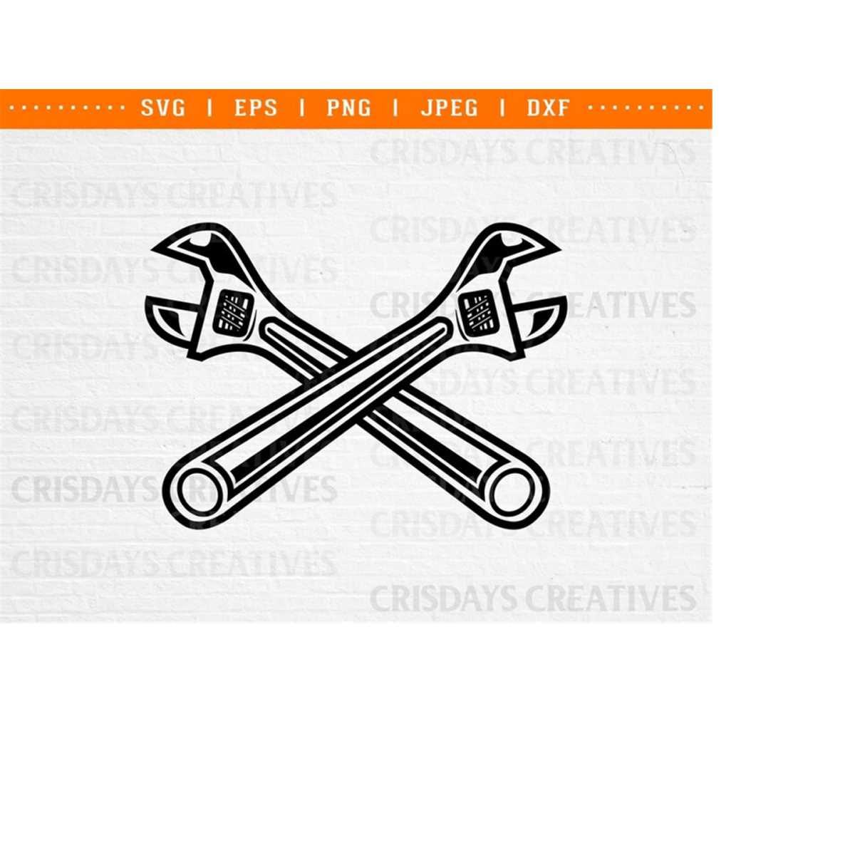 crossed wrenches svg - Inspire Uplift