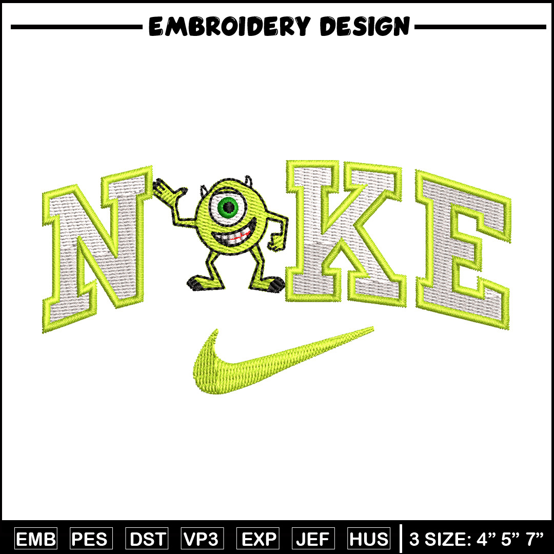 Nike x mike embroidery design, Disney embroidery, Nike desig | Inspire ...