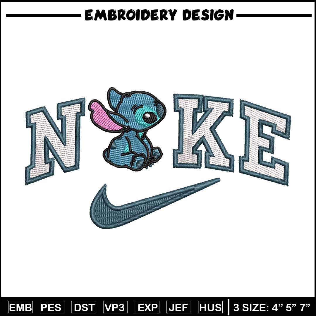 Nike x stitch cute embroidery design, Stitch embroidery,Nike - Inspire ...