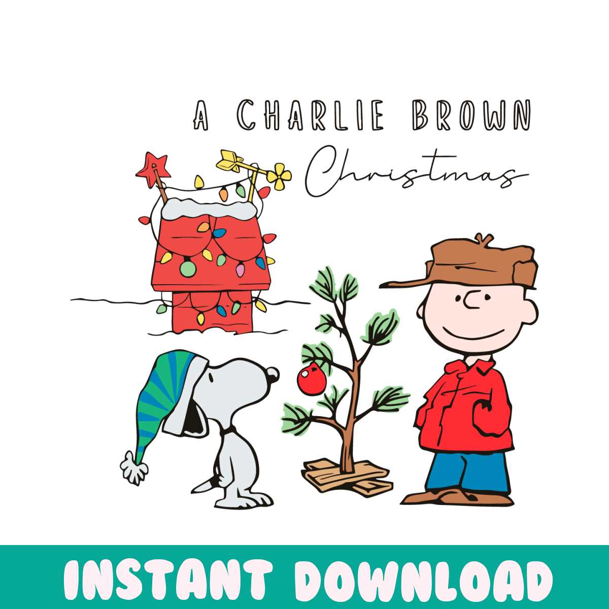 Vintage A Charlie Brown Christmas SVG Cutting Digital File | Inspire Uplift