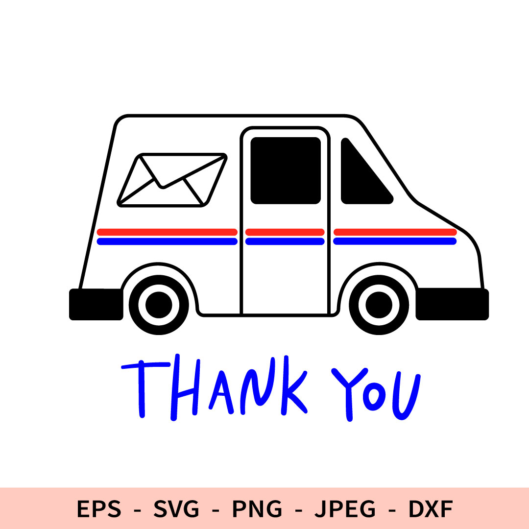Mail truck Svg Car Svg Postal Truck Graphi File for Cricut D - Inspire ...