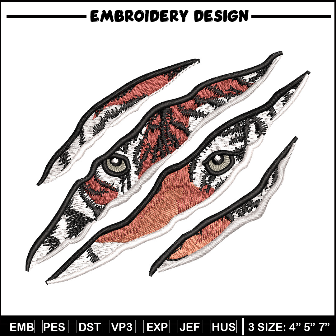 Tiger logo embroidery design, Tiger embroidery, Emb design, | Inspire ...