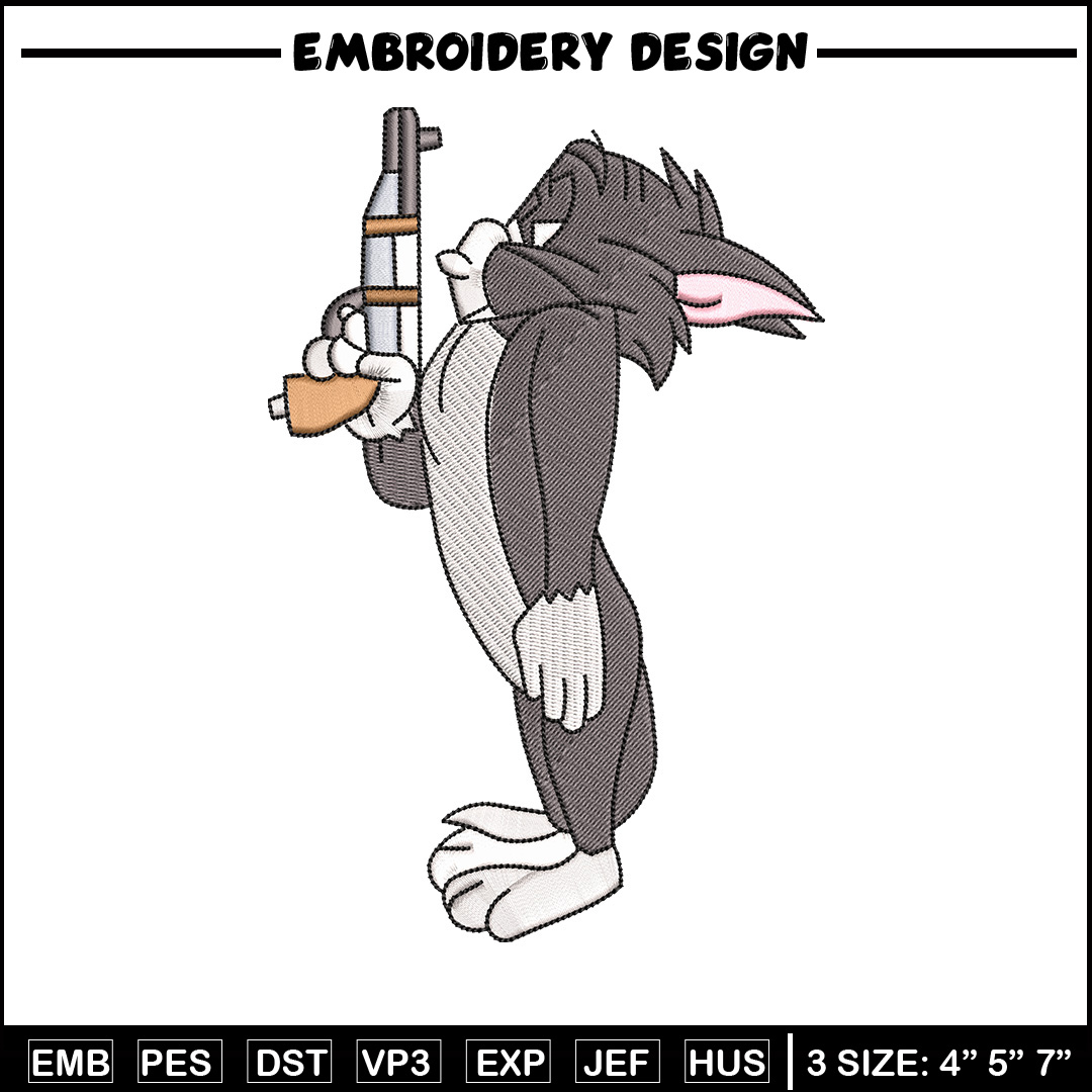 Tom gun embroidery design, Tom and jerry embroidery, Emb des | Inspire ...