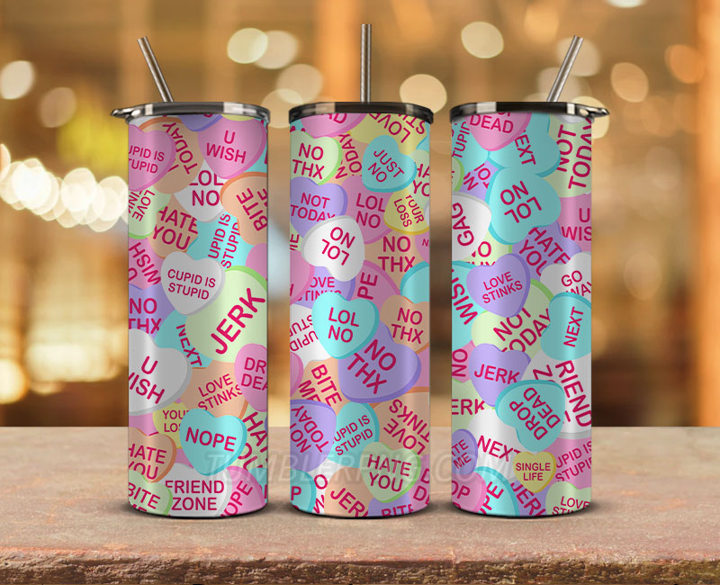 Valentine Tumbler PNG, Valentines Tumbler Wrap, Valentine Gi | Inspire ...