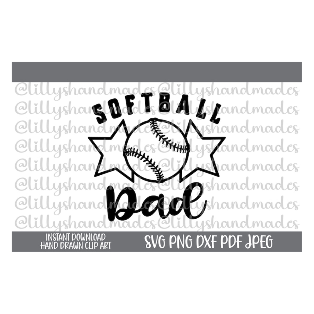 Softball Dad Svg, Softball Dad Png, Softball Svg Softball Pn - Inspire ...