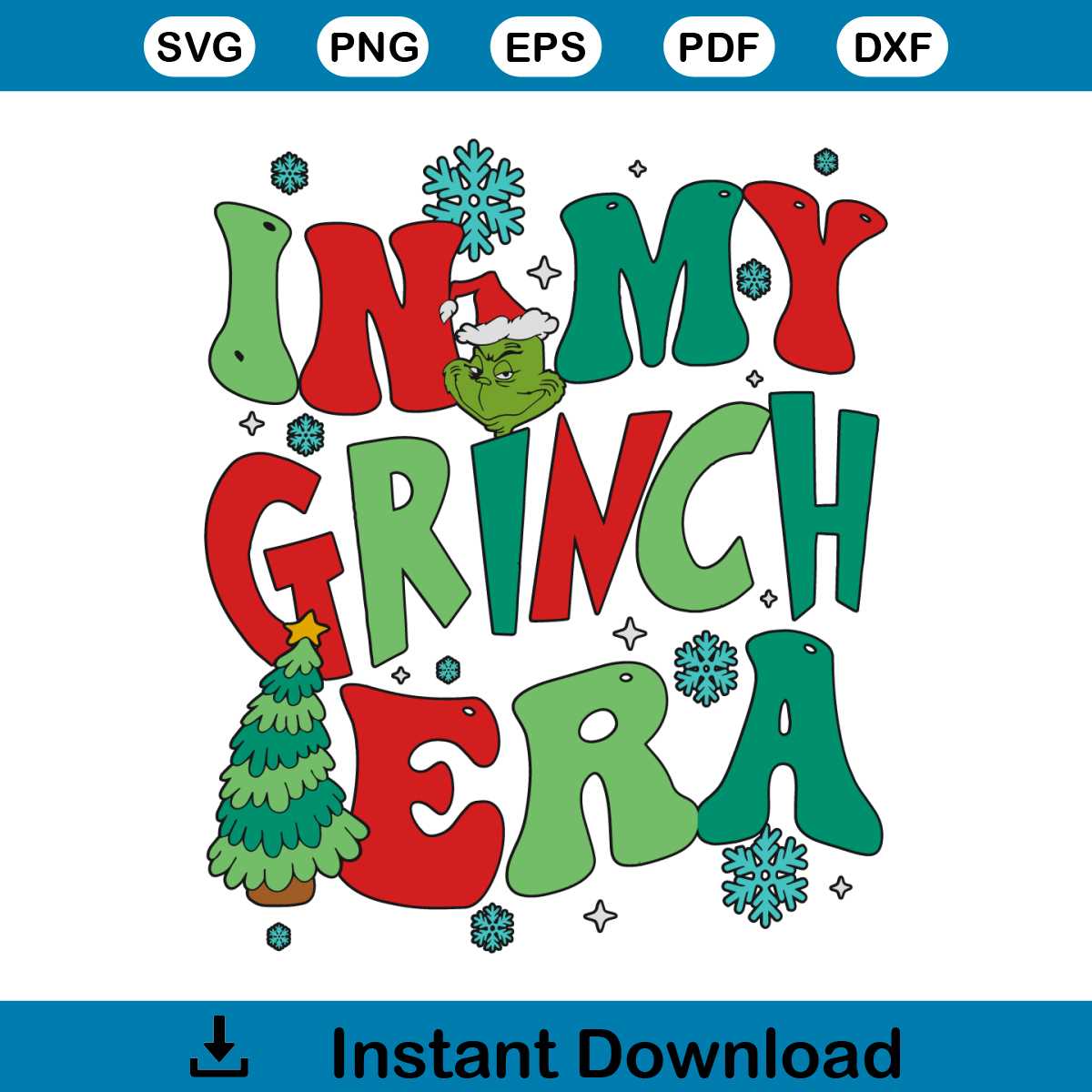Christmas Tree In My Grinch Era Grinchmas SVG Cricut File | Inspire Uplift